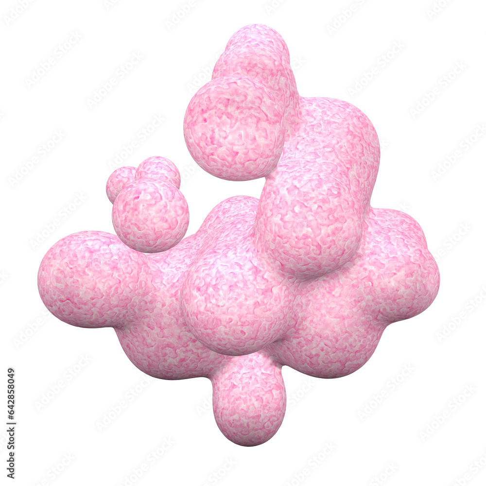 Abstract liquid figure with nice pink texture isolated on transparent ...