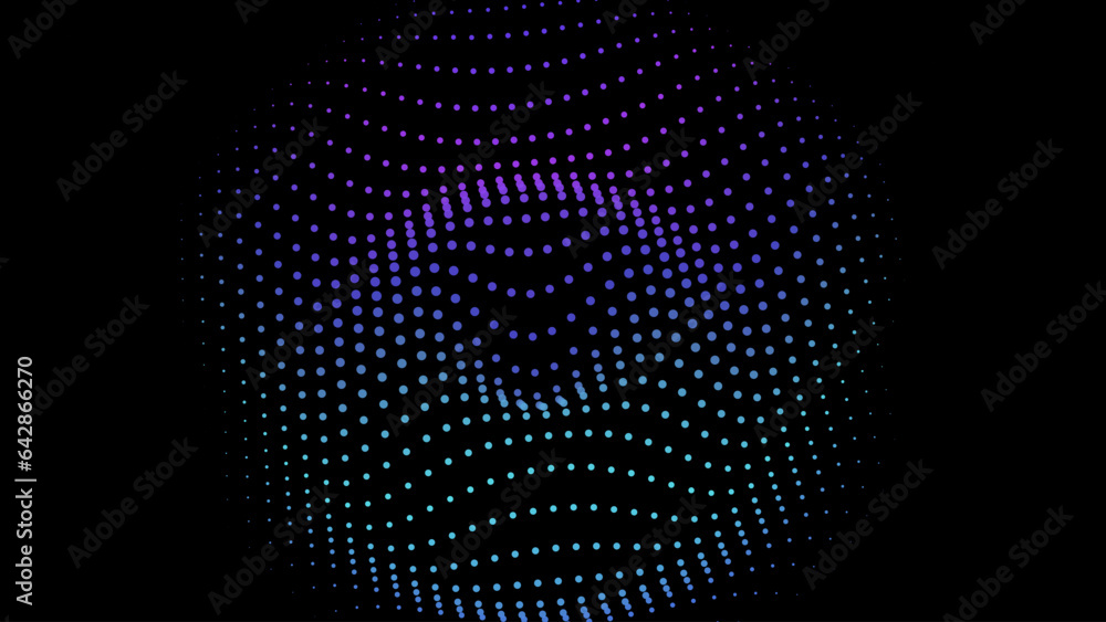 Abstract waveform net pulsating hole dots nodes banner resilience energy power big data ...