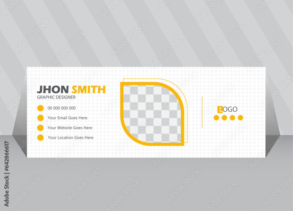 Colorful Email Signatures Template Vector Design. It included name ...