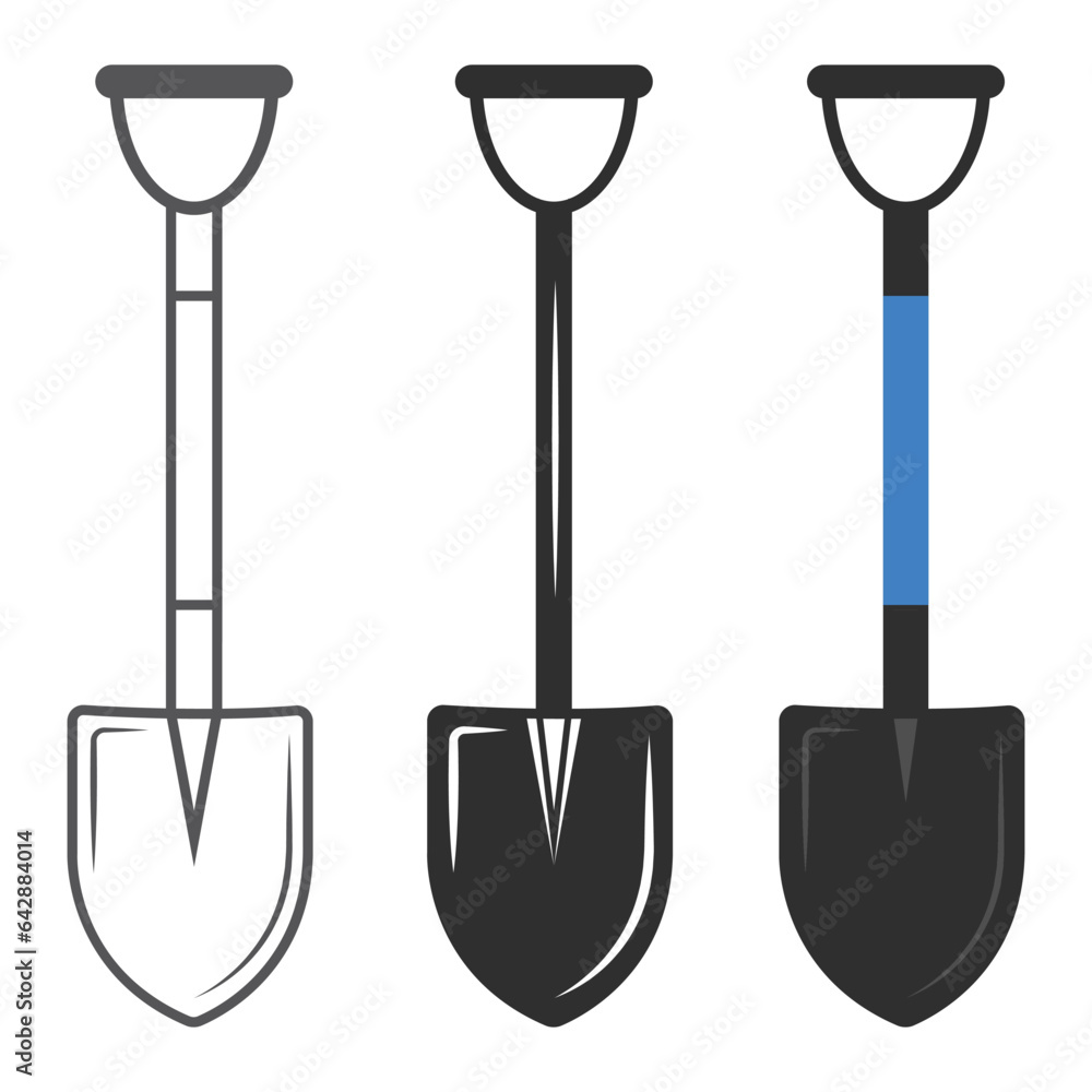 Vetor de Shovel Vector, Shovel Silhouette Vector, Hardware Vector ...