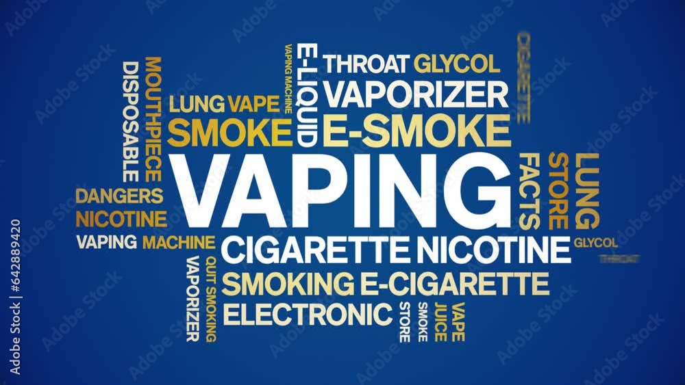 Vaping animated tag word cloud;text design animation kinetic typography ...