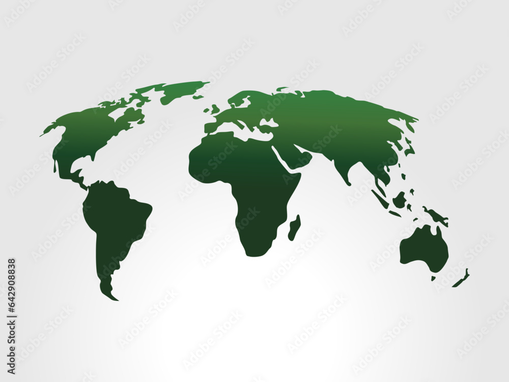 Vetor de green world map all maps and locations and continents do Stock ...