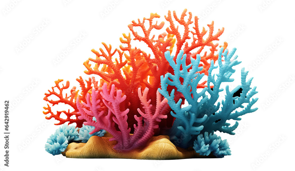 Coral reef isolated on transparent background Stock Photo | Adobe Stock