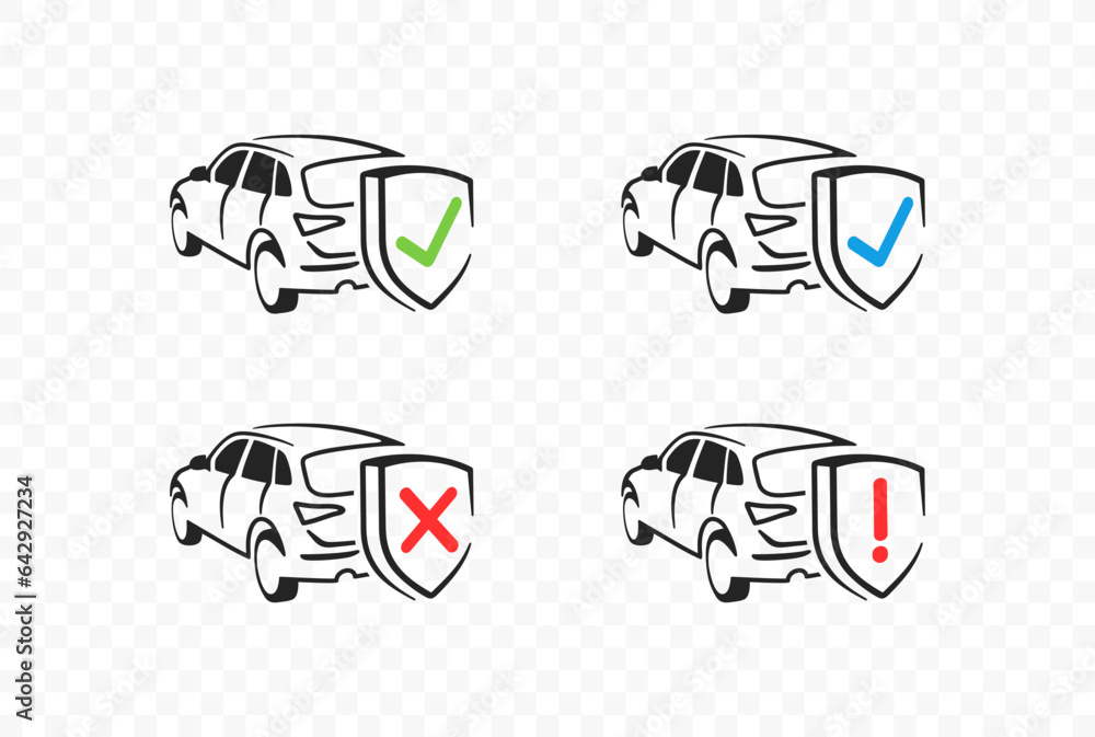 Car insurance and safety assurance logo design. Car with a shield ...