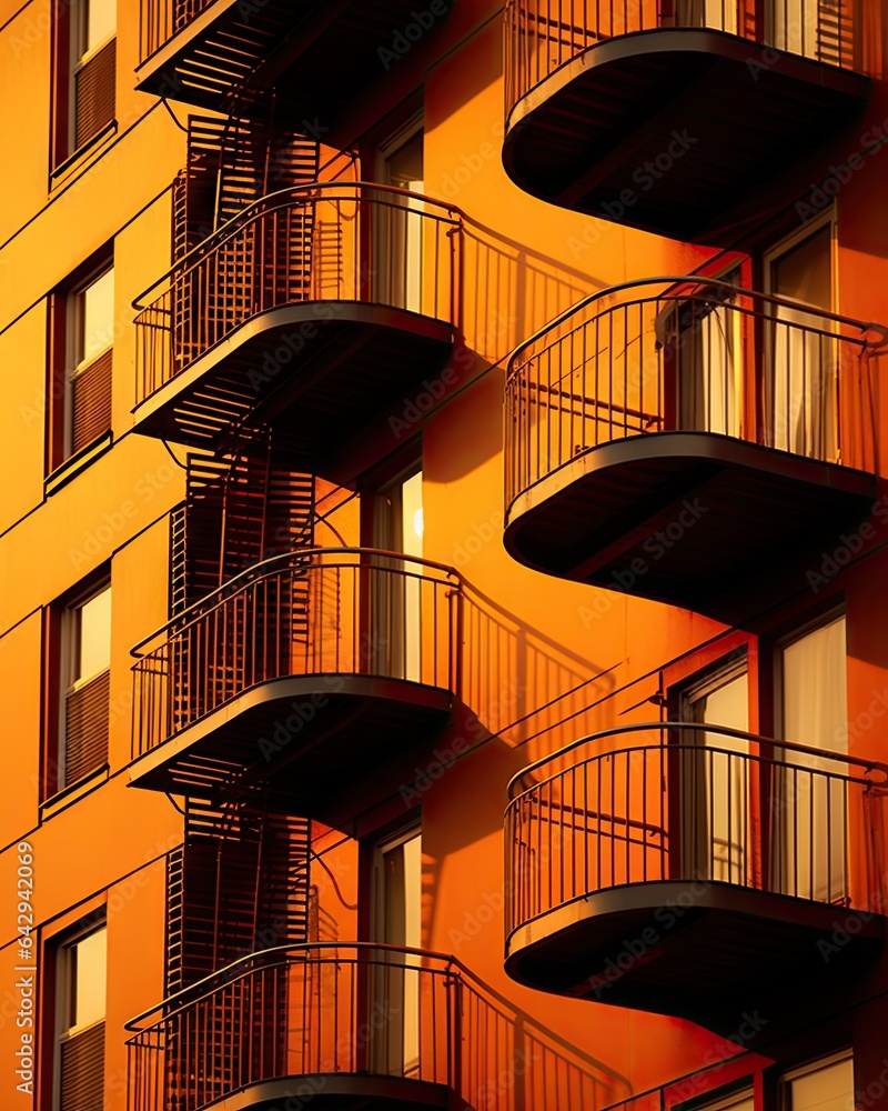 an apartment building with balconi balconi balconi balconi balconi ...