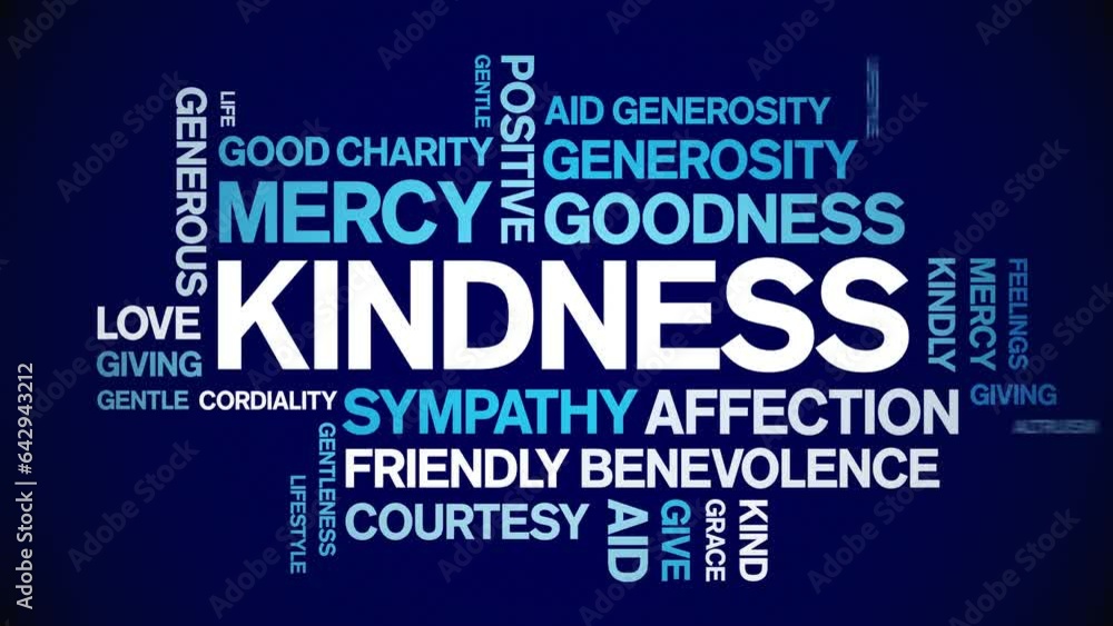 Kindness animated tag word cloud;text design animation kinetic ...