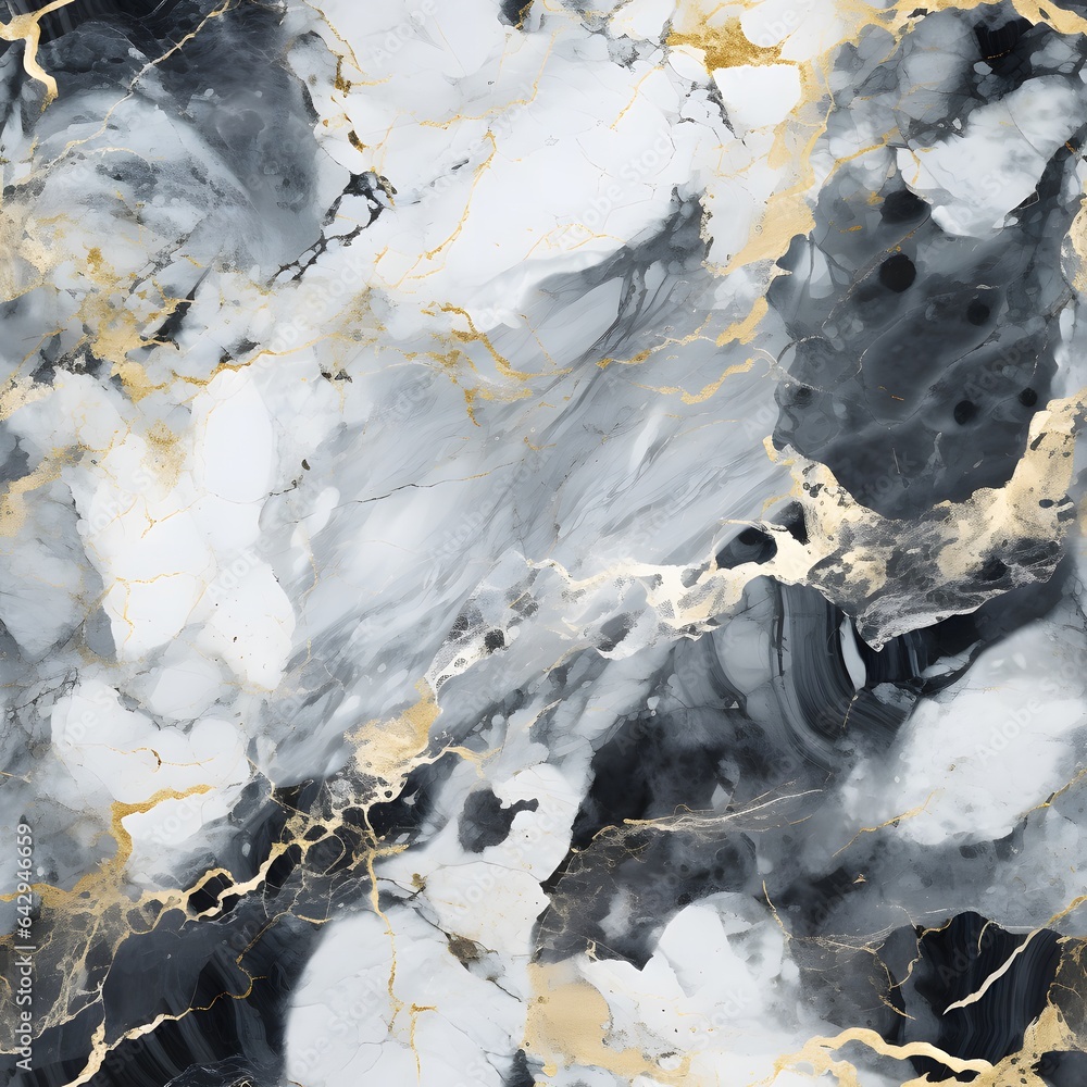 White marble texture seamless pattern. Luxury Black and Gold Marble ...