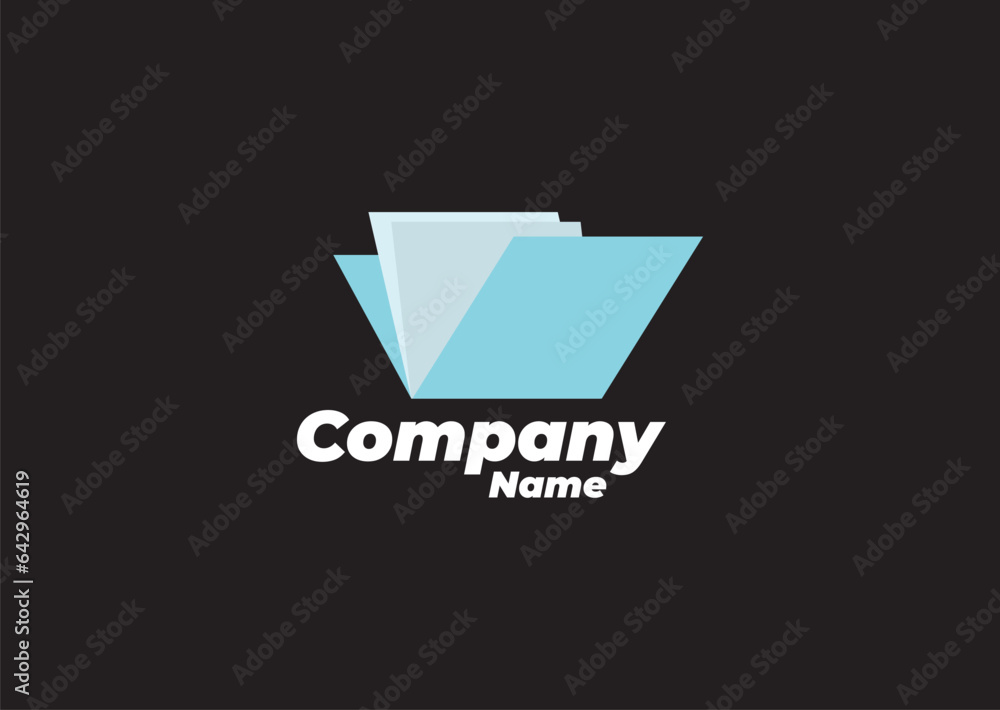 file folder logo design vector illustration. File business and ...