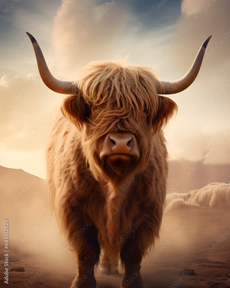 Highland cattle, Scottish breed of rustic cattle, symbol of the ...