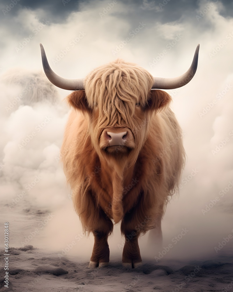 Highland cattle, Scottish breed of rustic cattle, symbol of the ...