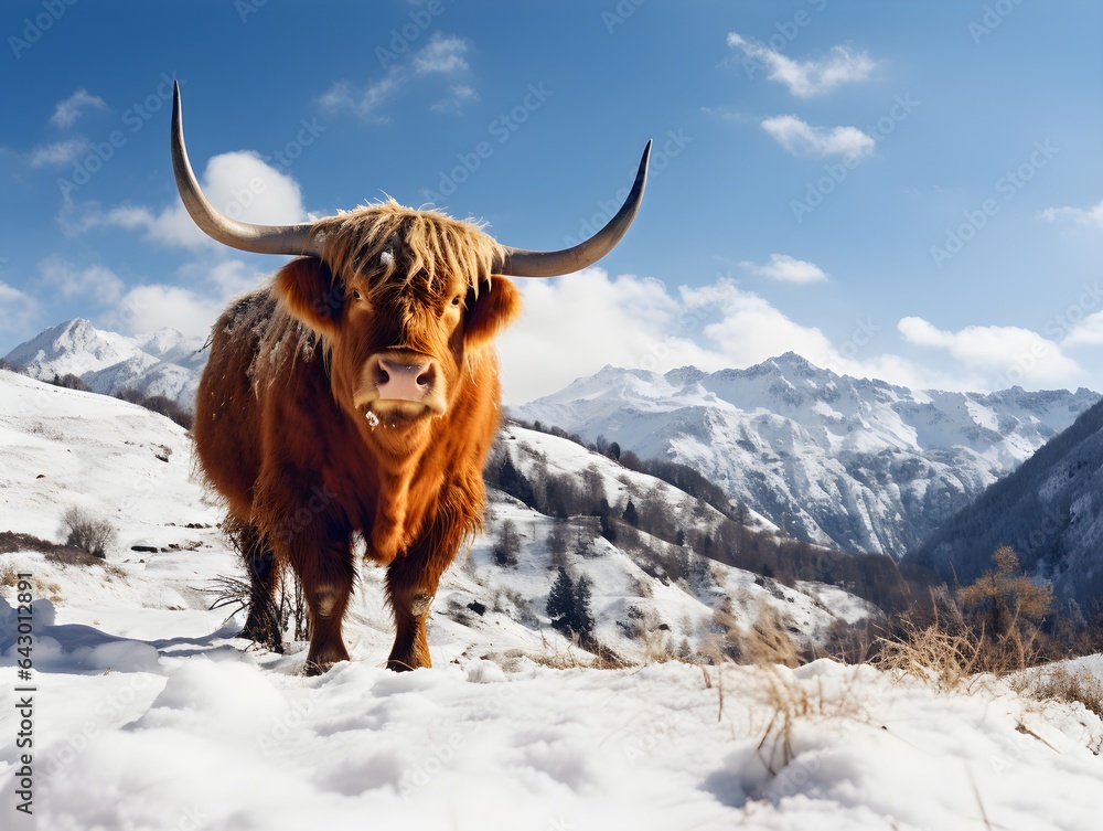 Highland cattle, Scottish breed of rustic cattle, symbol of the ...