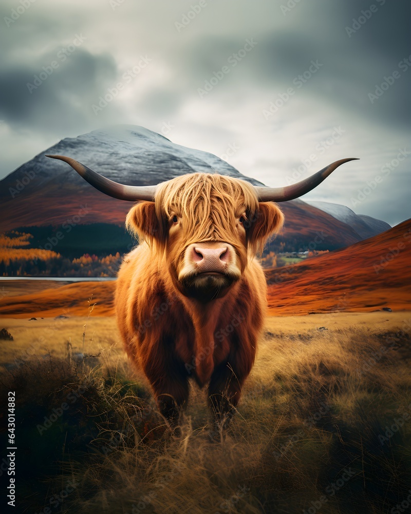 Highland cattle, Scottish breed of rustic cattle, symbol of the ...