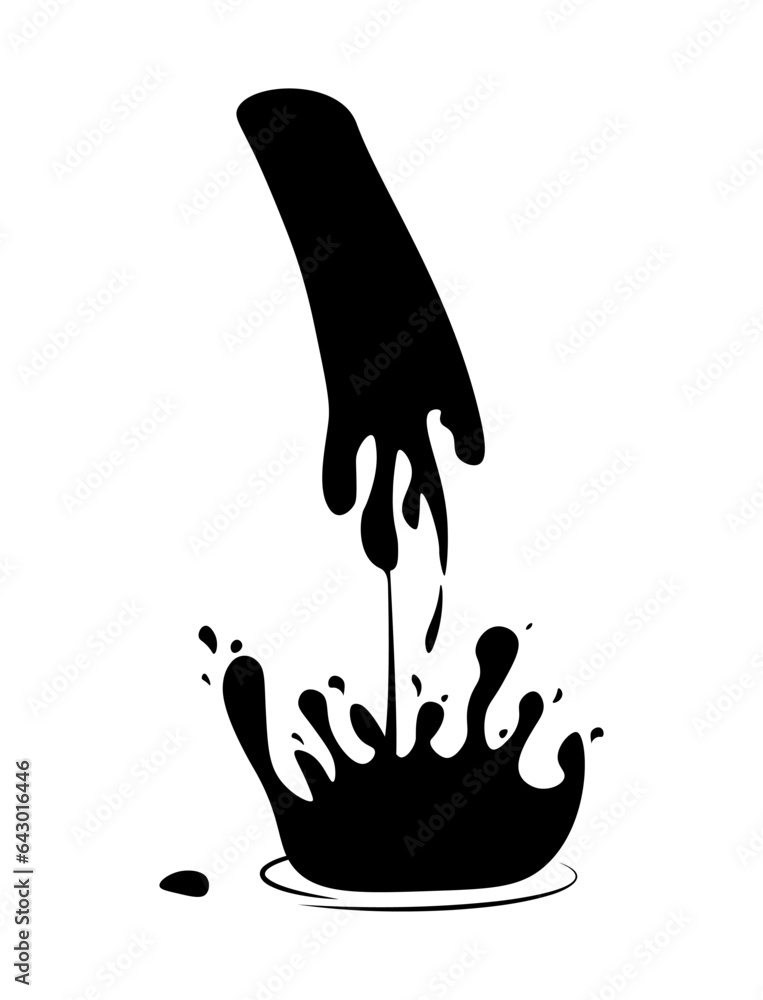 Splashes of water. Splashing water. Symbol. Icon. Vector. Illustration ...