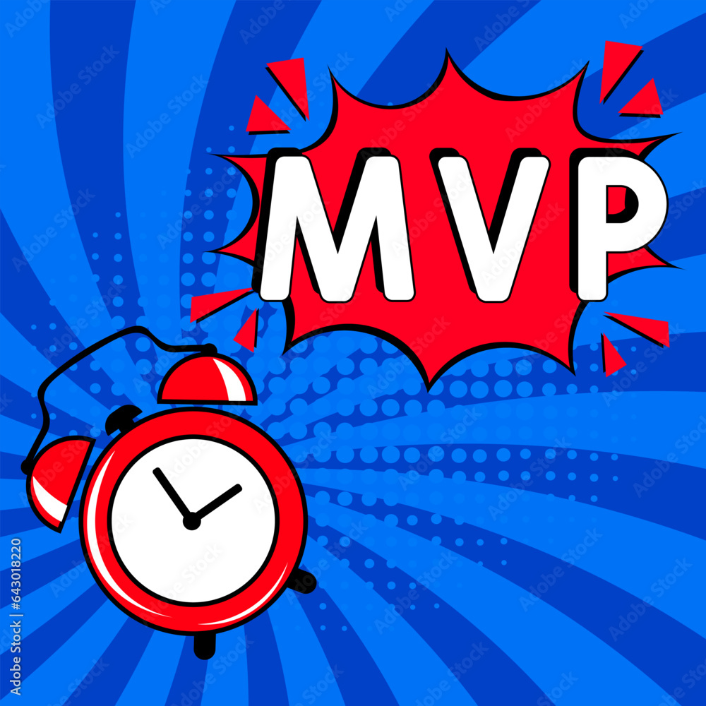 Most Valuable Player - MVP acronym. Comic book explosion with text ...