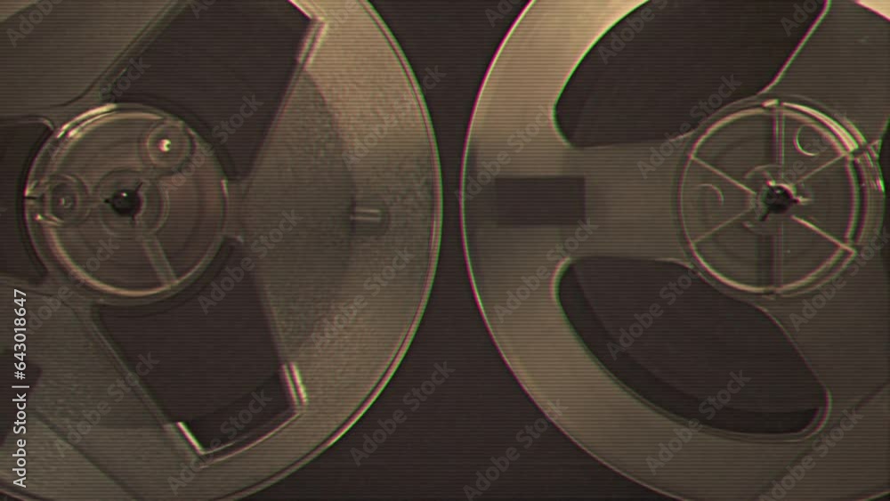 Vidéo Stock Vintage audio cassette tape recorder playing. Old school ...