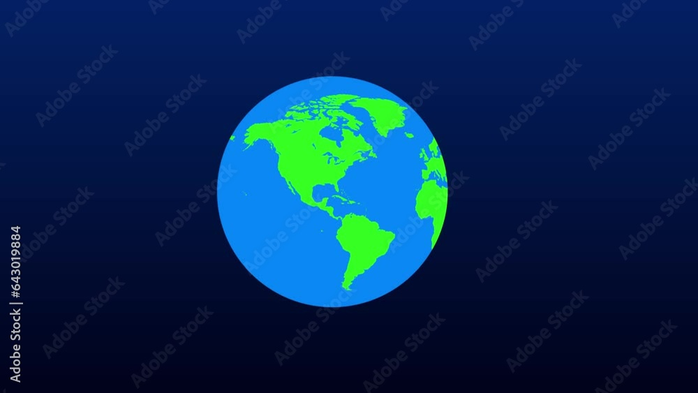 round earth earth green screen animation cartoon earth display earth ...