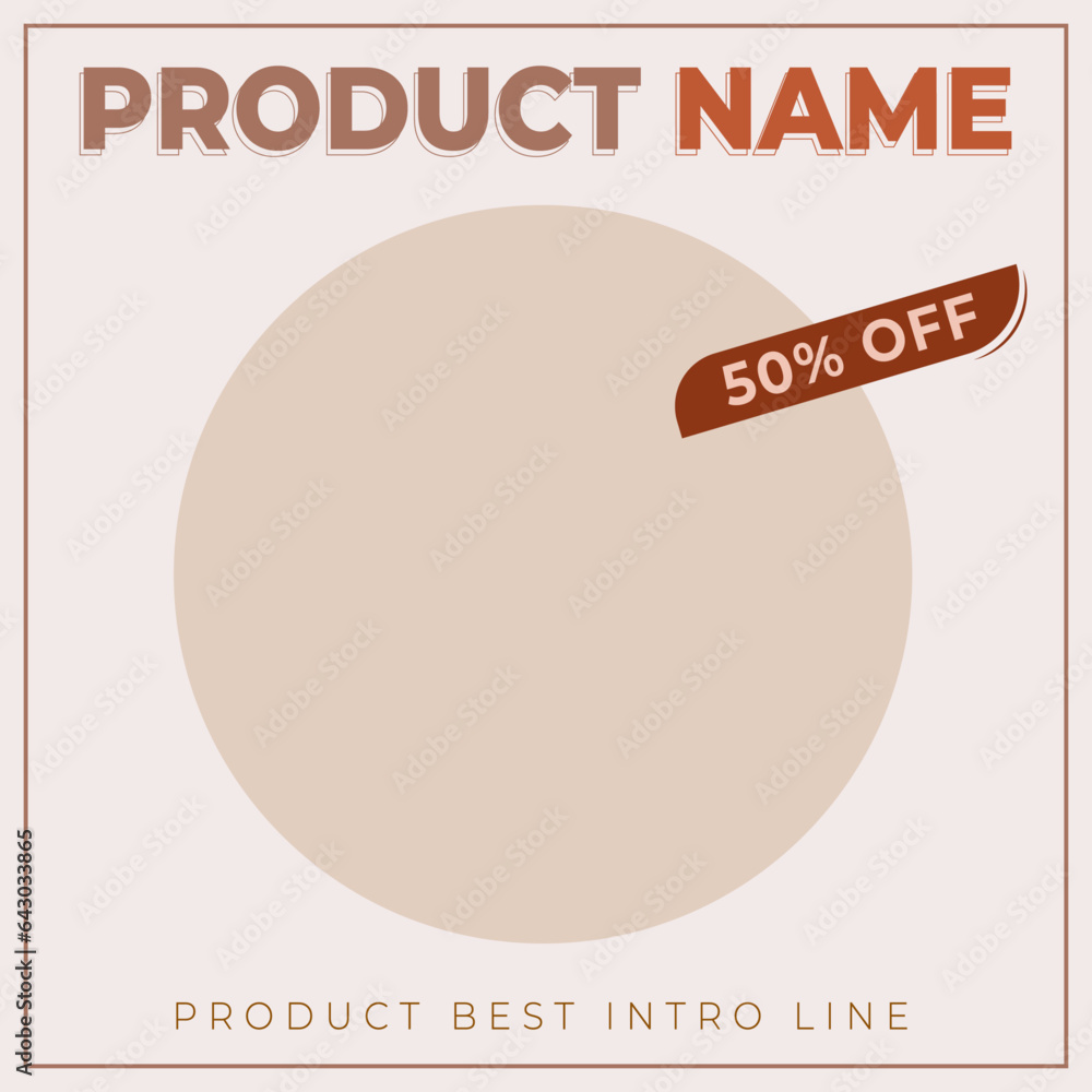 product design in square with 50% off label. elegant graphic design for ...