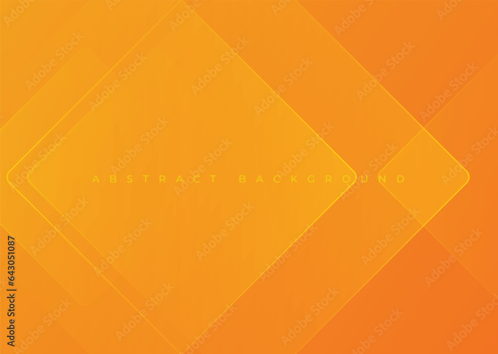 Abstract vector yellow orange overlap layer background, light lines ...