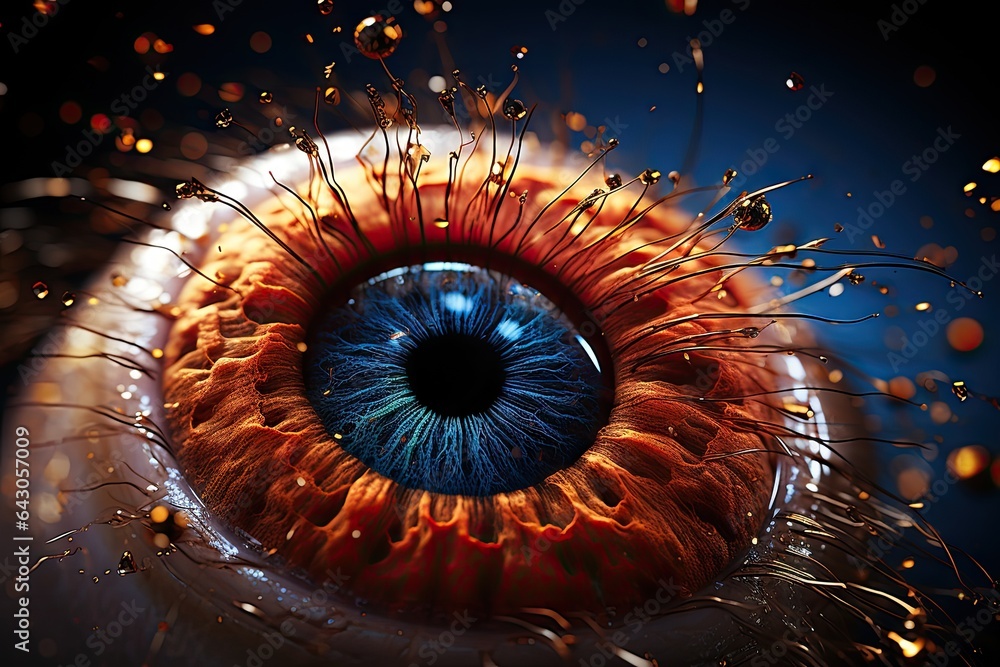 an eye with fire coming out from the iris's pupil, which is part of its ...