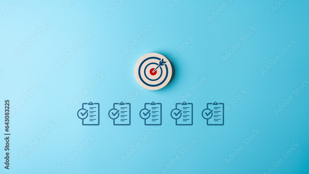 Target objective with work checklist for business objective target goal ...