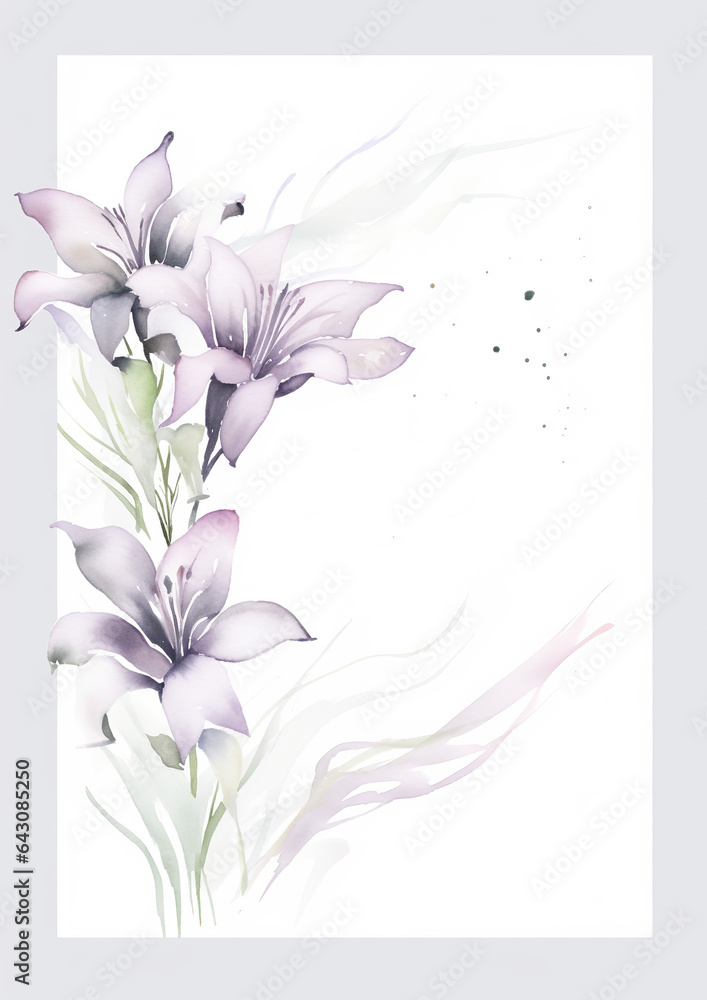 Watercolor Funeral Invitation Card Template, a tribute to Serene ...