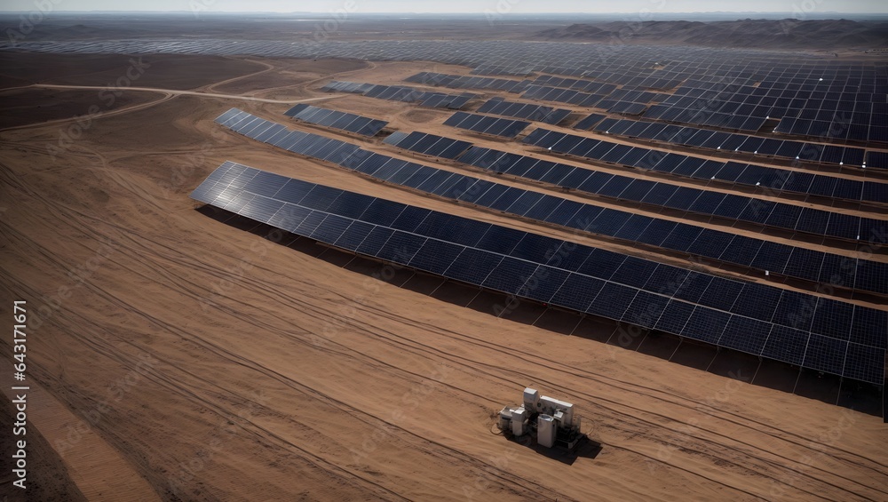 Solar panels on the lunar surface, generating clean energy to power the ...