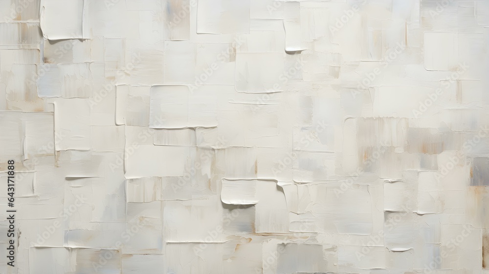 Oil Paint Texture in white Colors with overlapping Squares and visible Brush Strokes. Artistic ...