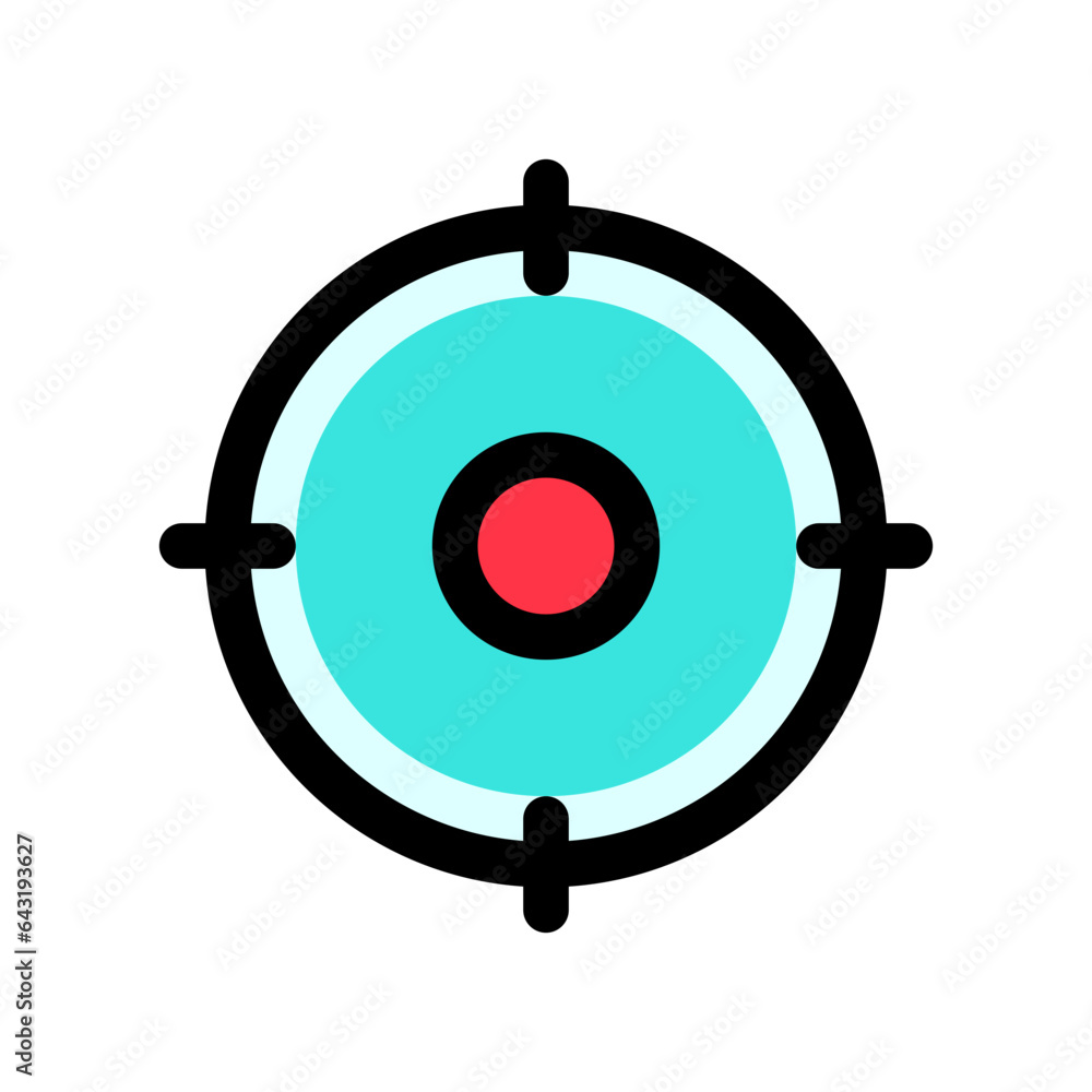 Editable destination, target, focus vector icon. Map, location ...