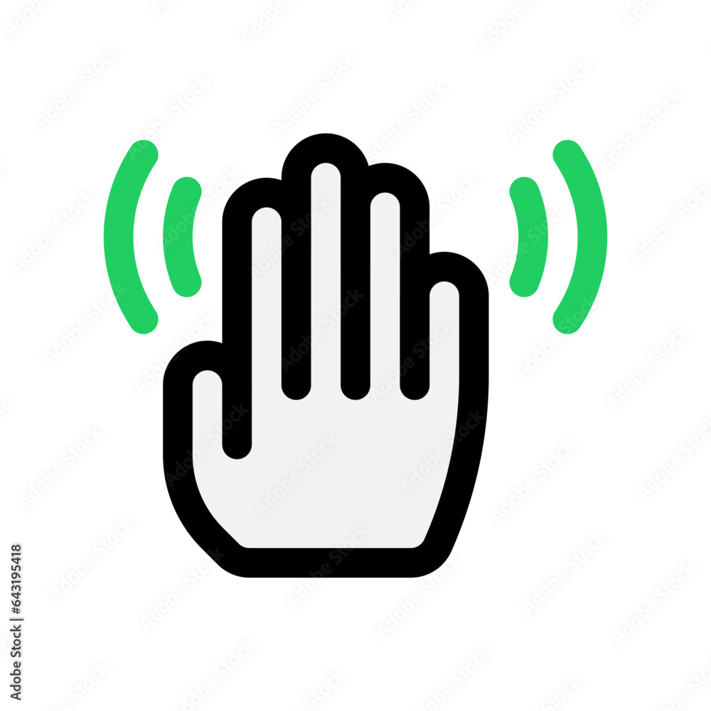 Editable hand wave vector icon. Part of a big icon set family. Perfect ...