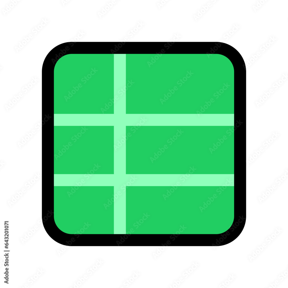 Editable spreadsheet table vector icon. Part of a big icon set family ...
