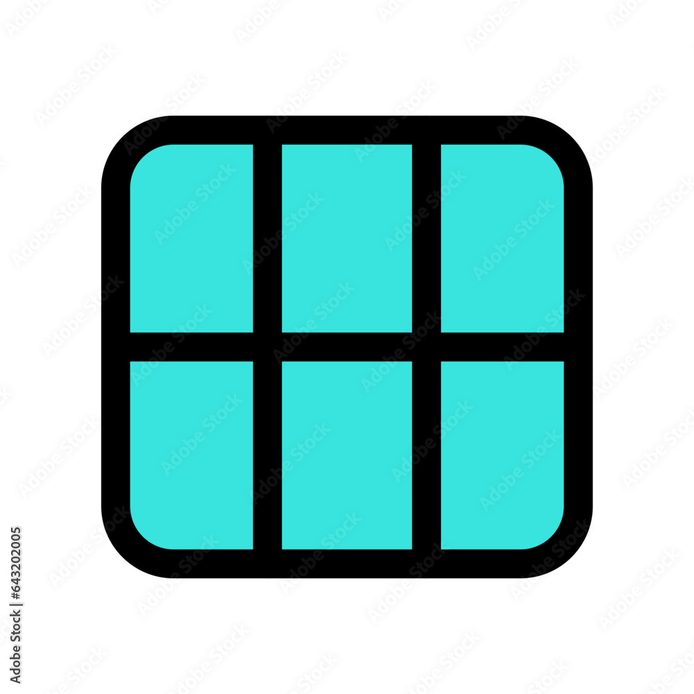Editable vector table grid view icon. Part of a big icon set family ...