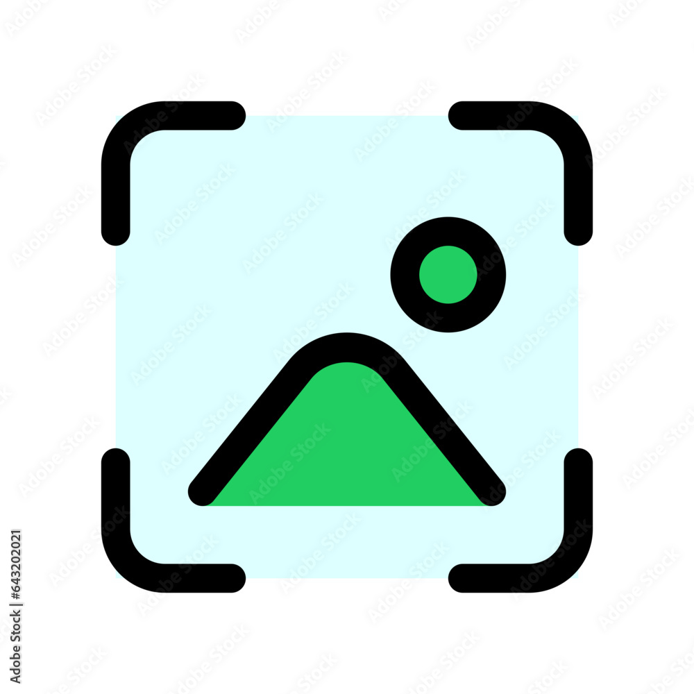 Editable vector screenshot, scan image icon. Part of a big icon set ...