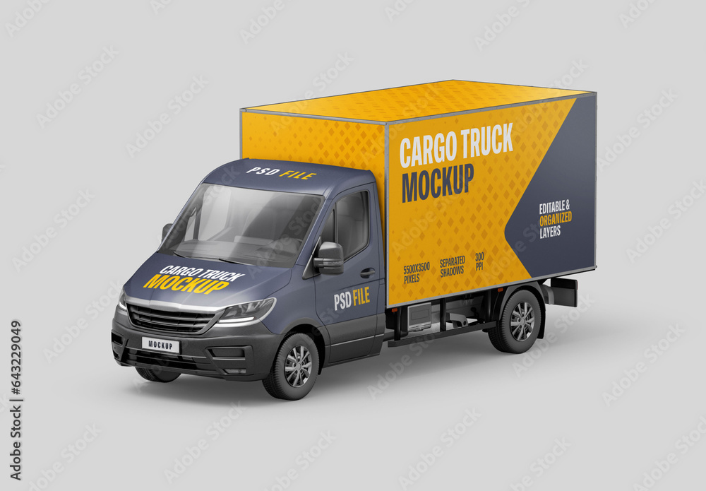 Delivery Truck Mockup Stock Template | Adobe Stock