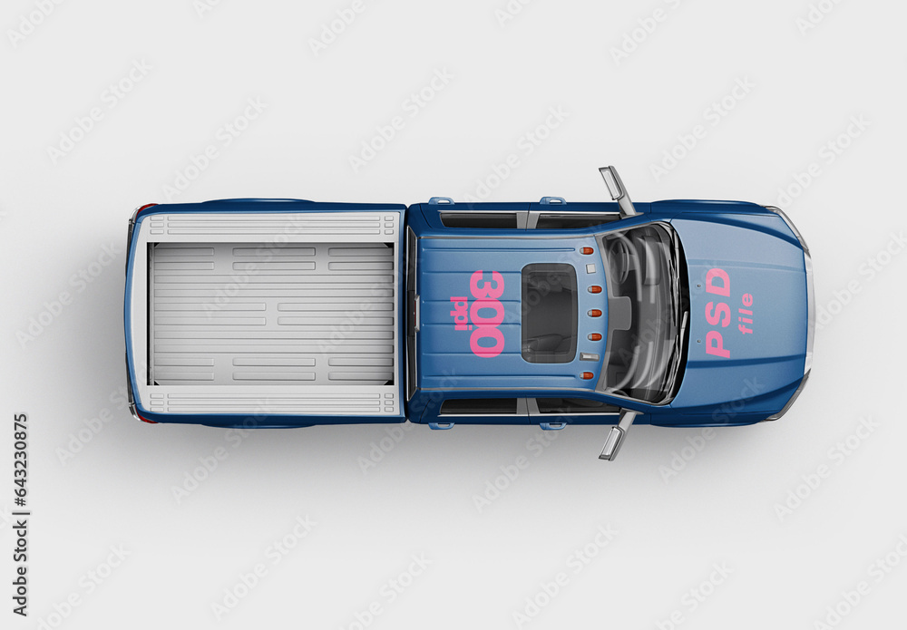 Pickup Truck Mockup Stock Template | Adobe Stock