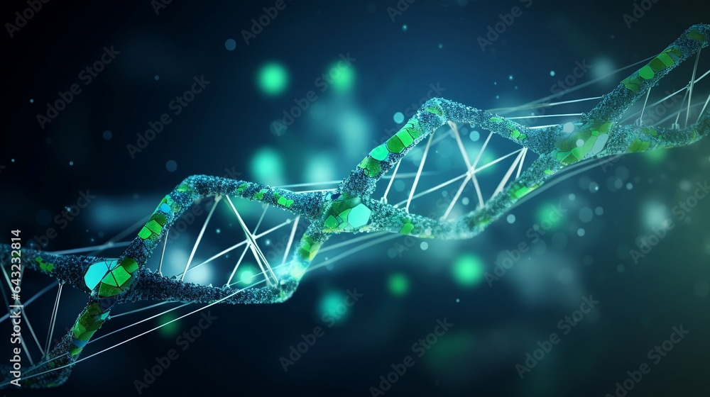 CRISPR-Cas9 visualization, DNA molecule illustration, gene-editing ...