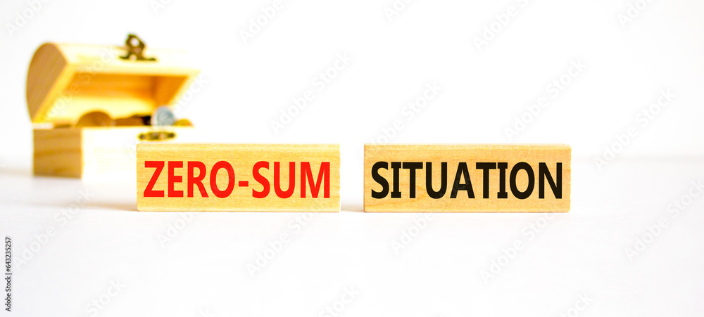 Zero-sum situation symbol. Concept words Zero-sum situation on ...