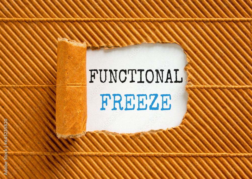 Functional freeze symbol. Concept words Functional freeze on beautiful ...