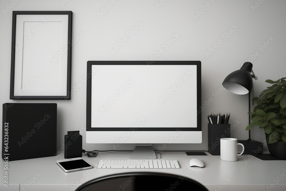 for your site and app design presentation, a mock-up template of a ...