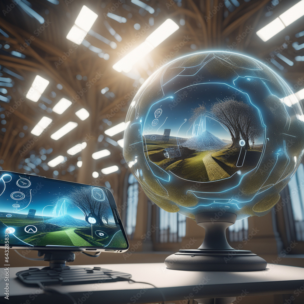 Augmented Reality (AR) and Virtual Reality (VR): AR overlays digital ...