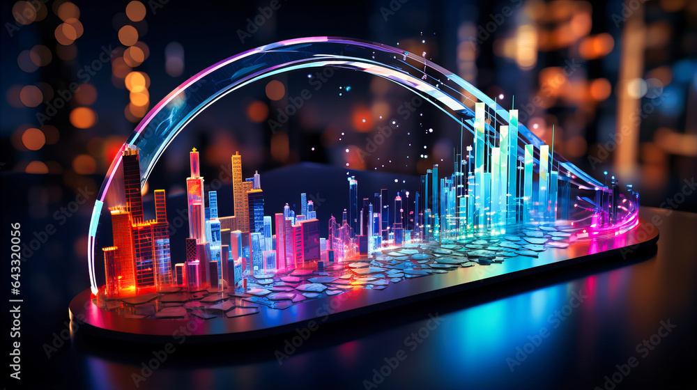 Holographic timelines projecting the life cycle of products and ...