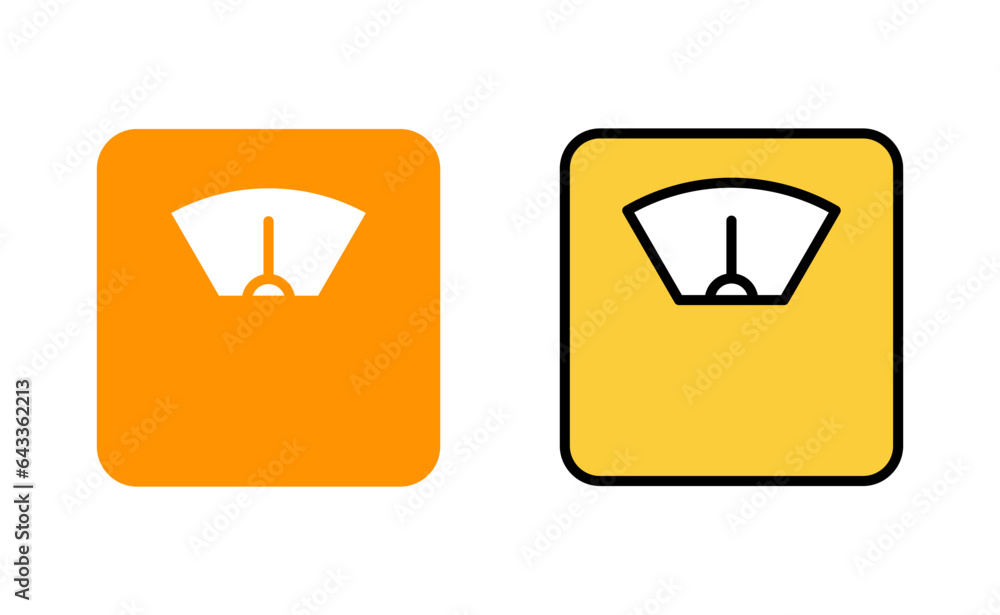 Scales icon set for web and mobile app. Weight scale sign and symbol ...
