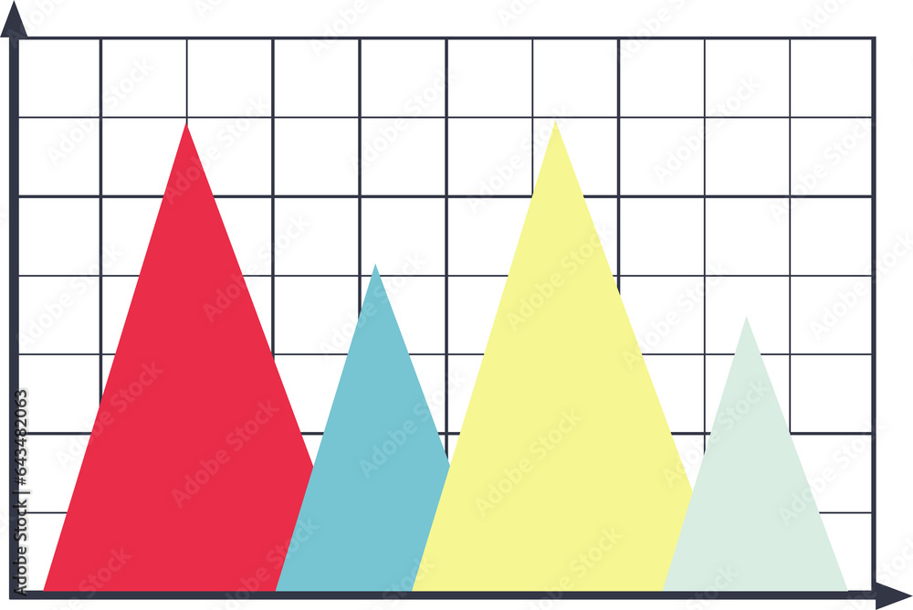 Digital png of colourful chart on transparent background Stock ...