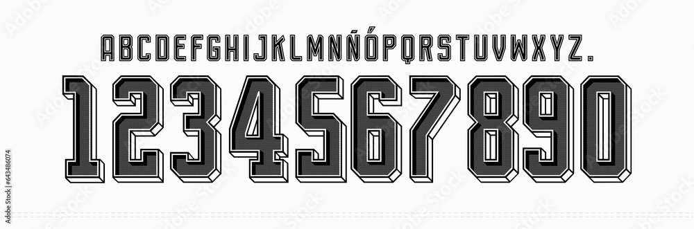 font vector team 2023 - 2024 kit sport style font. football style font ...