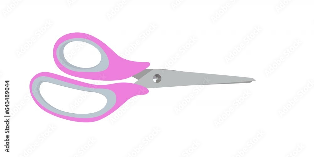 Animated scissors. Flat cartoon animations of shutting and opening ...