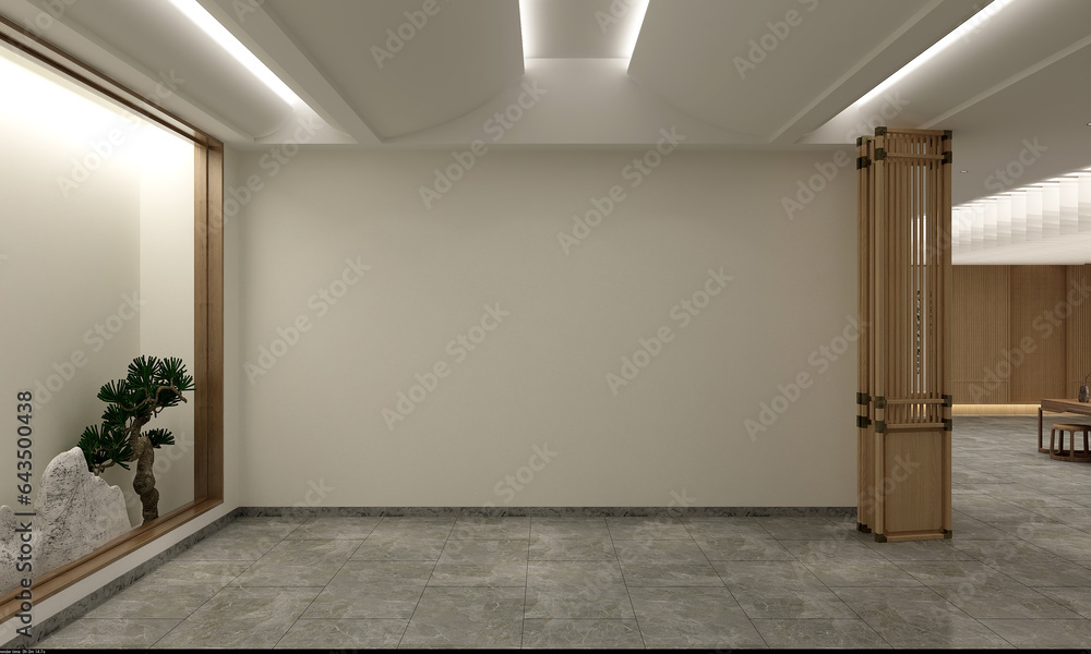 Living room and wall texture background, Chinese interior design, mock ...