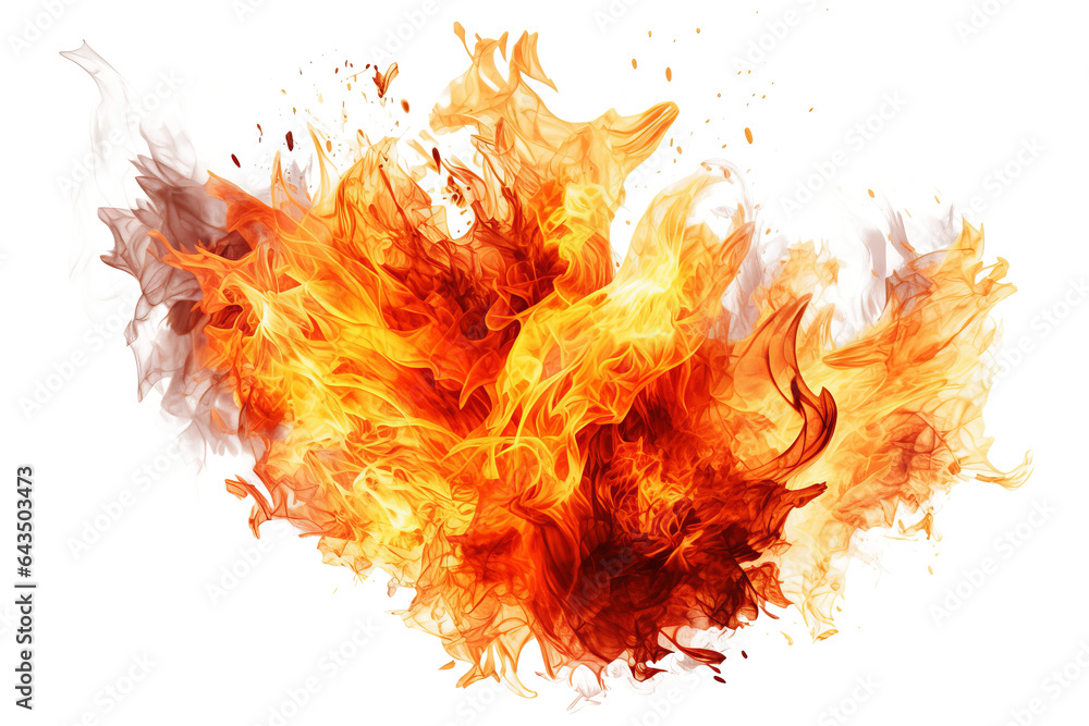 Realistic fire flames isolated on transparent background. High-quality ...