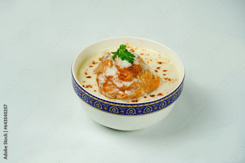 Dahi vada or bhalla is a type of chaat originating from the Indian and ...