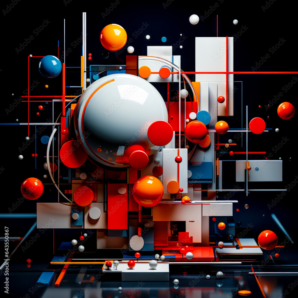 Abstract Concept Design in Colourful Maths Structures Spherical ...