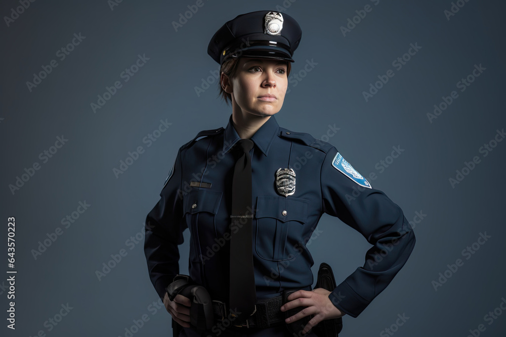 Portrait of a confident and professional female police officer in ...