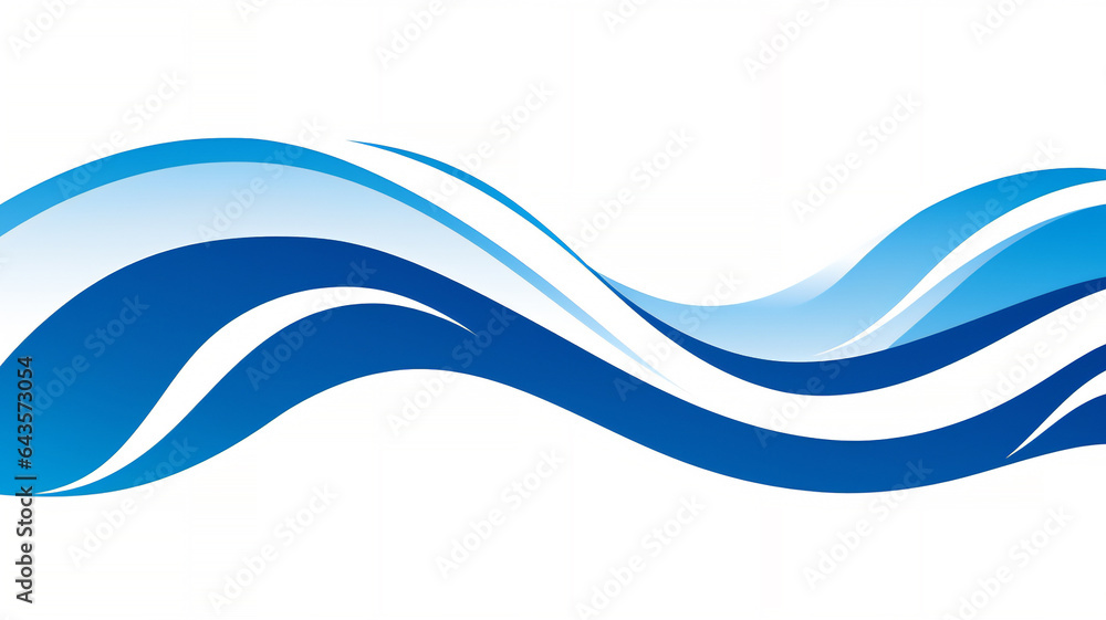 Blue wave pattern background with fluid graphic curves for a modern ...